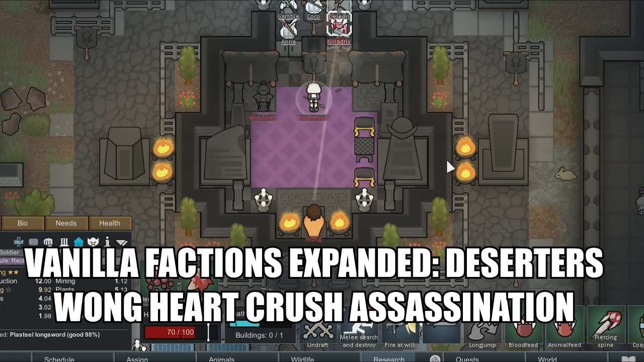 [RimWorld] Vanilla Factions Expanded: Deserters (Wong Assassination ...