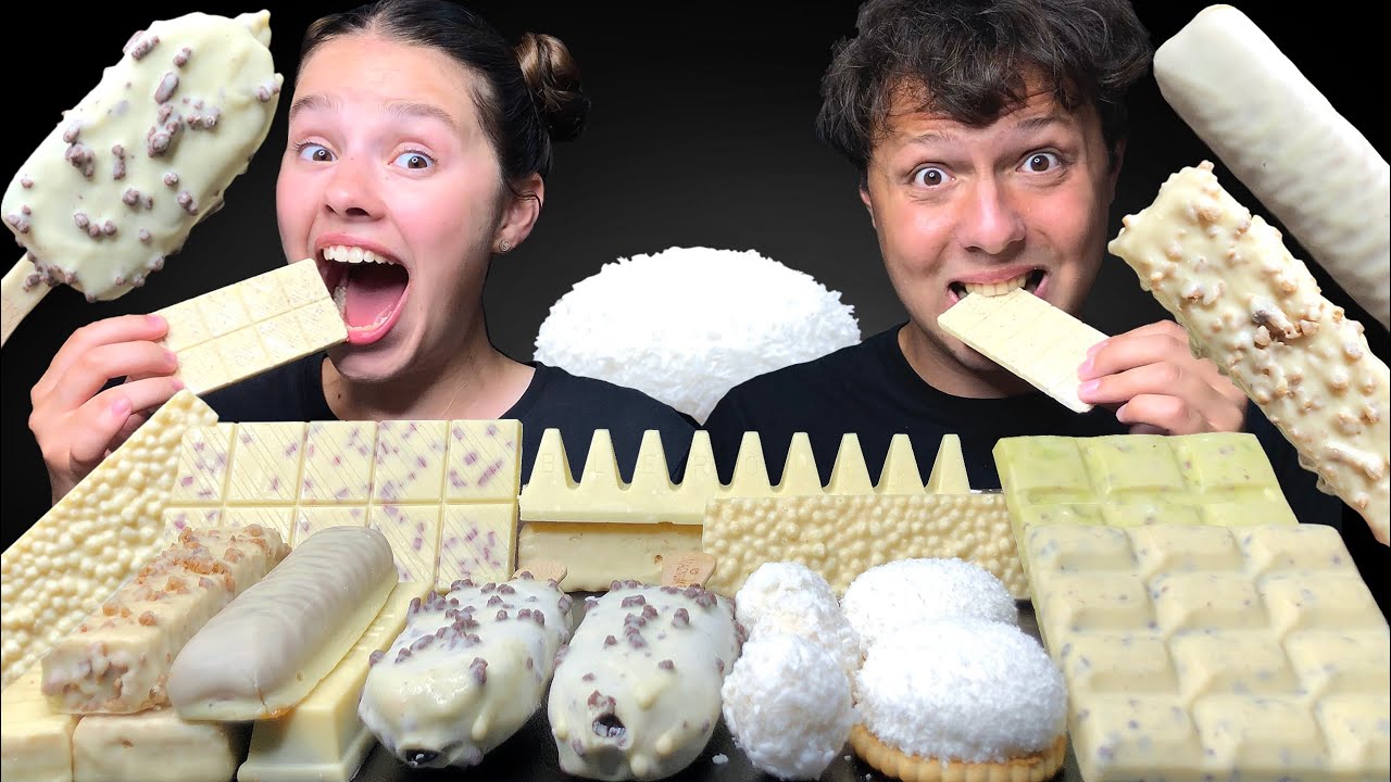 ASMR WHITE CHOCOLATE CANDY BARS, MAGNUM ICE CREAM MUKBANG EATING 먹방 ...
