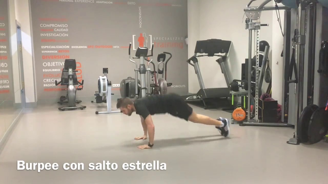 Burpee con salto estrella - YouTube