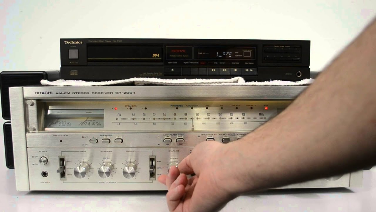 Vintage Hitachi SR-2004 Stereo Receiver - YouTube