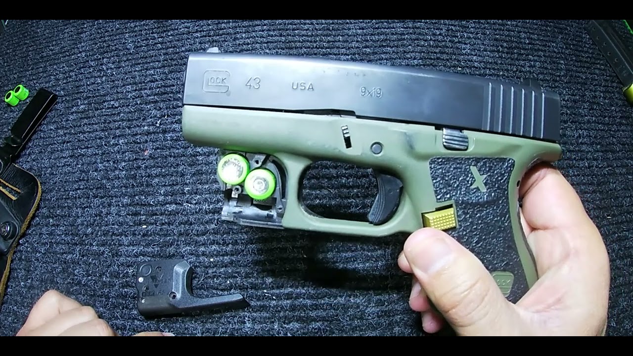 Glock 43 with Viridian Vector R5 Laser, Battery replacement and review ...