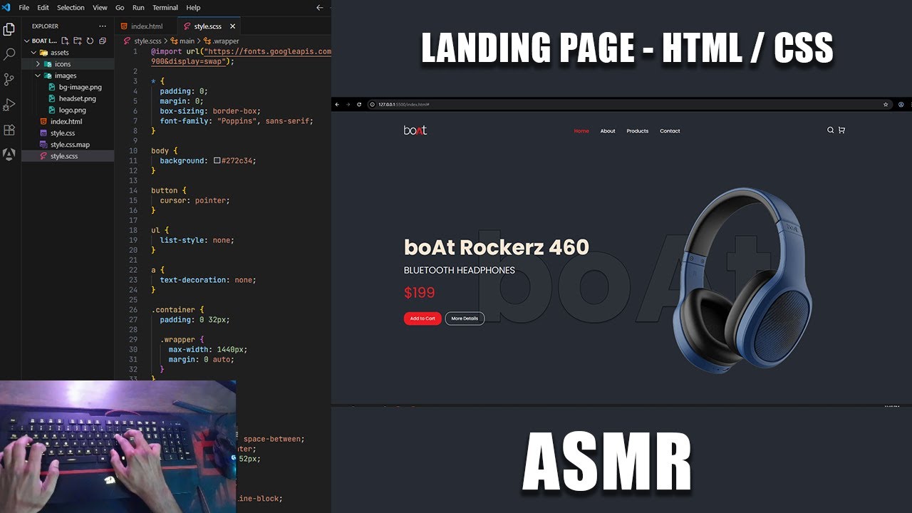Asmr Coding Htmlcss Boat Landing Page Relaxing Frontend Build