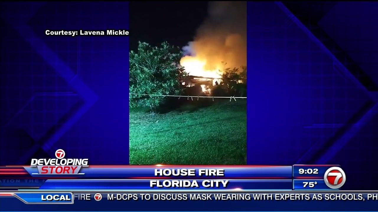 Family safe after fire breaks out in Florida City home - YouTube