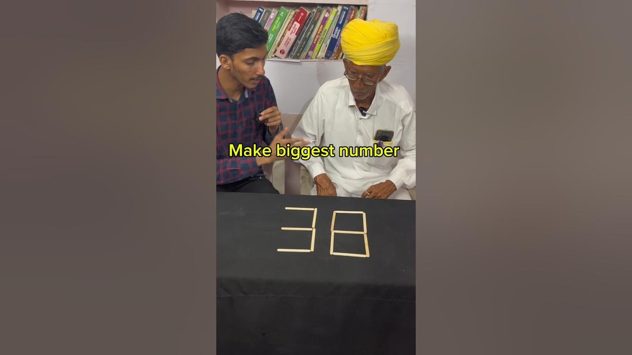 38 number Make biggest numbers move 2 sticks 😮 #gorpuzzle #puzzle #shorts - YouTube