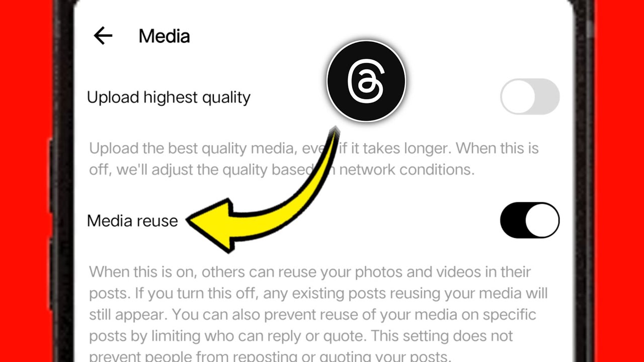 Threads me media reuse ka setting kya hai | What is media reuse setting ...