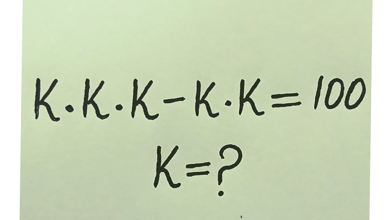 Olympiad Math Algebric Problem l find all possible solutions of k ...