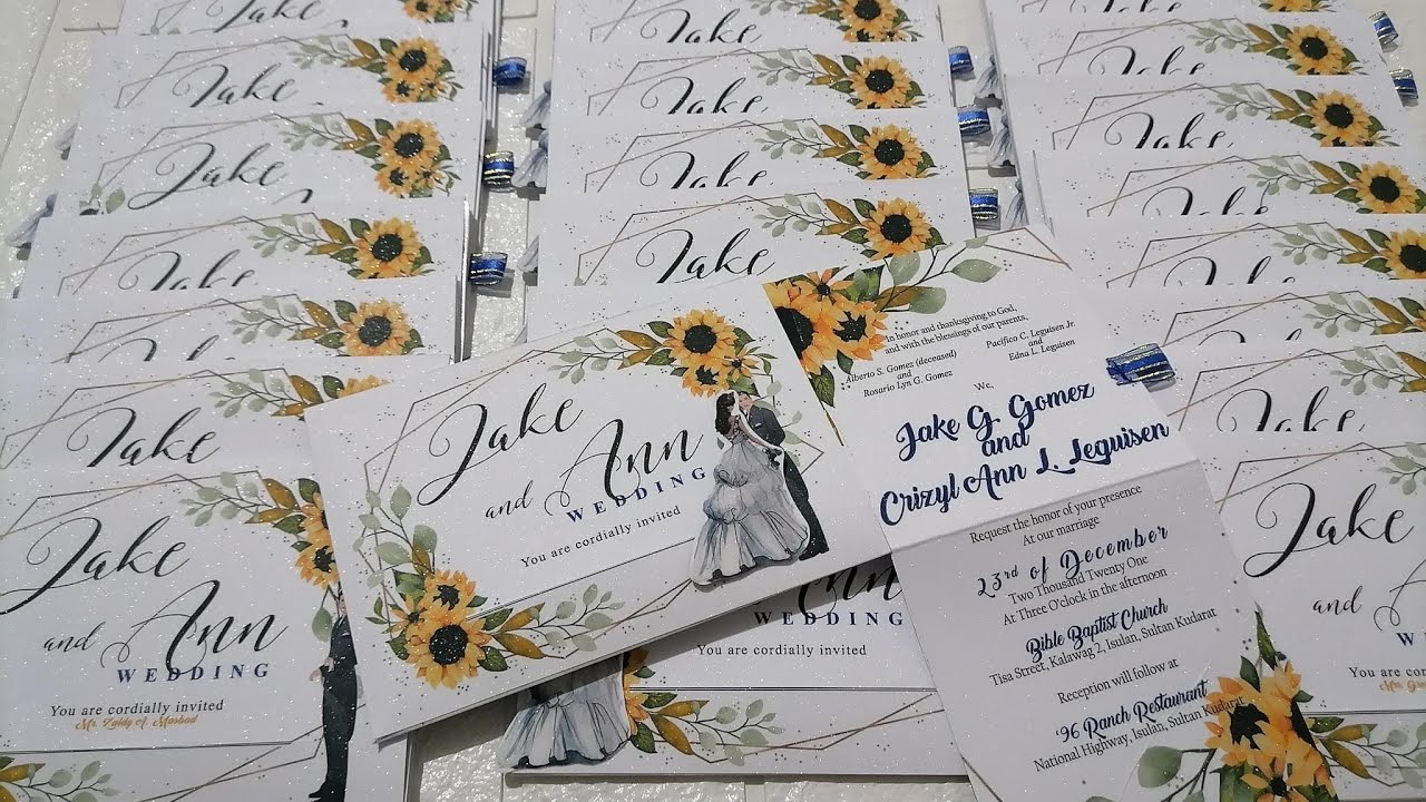 SLIDING WEDDING INVITATIONS 😍 - YouTube