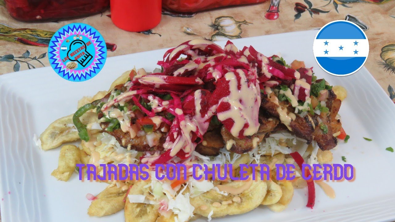 tajadas con chuleta de cerdo , las recetas de anita - YouTube