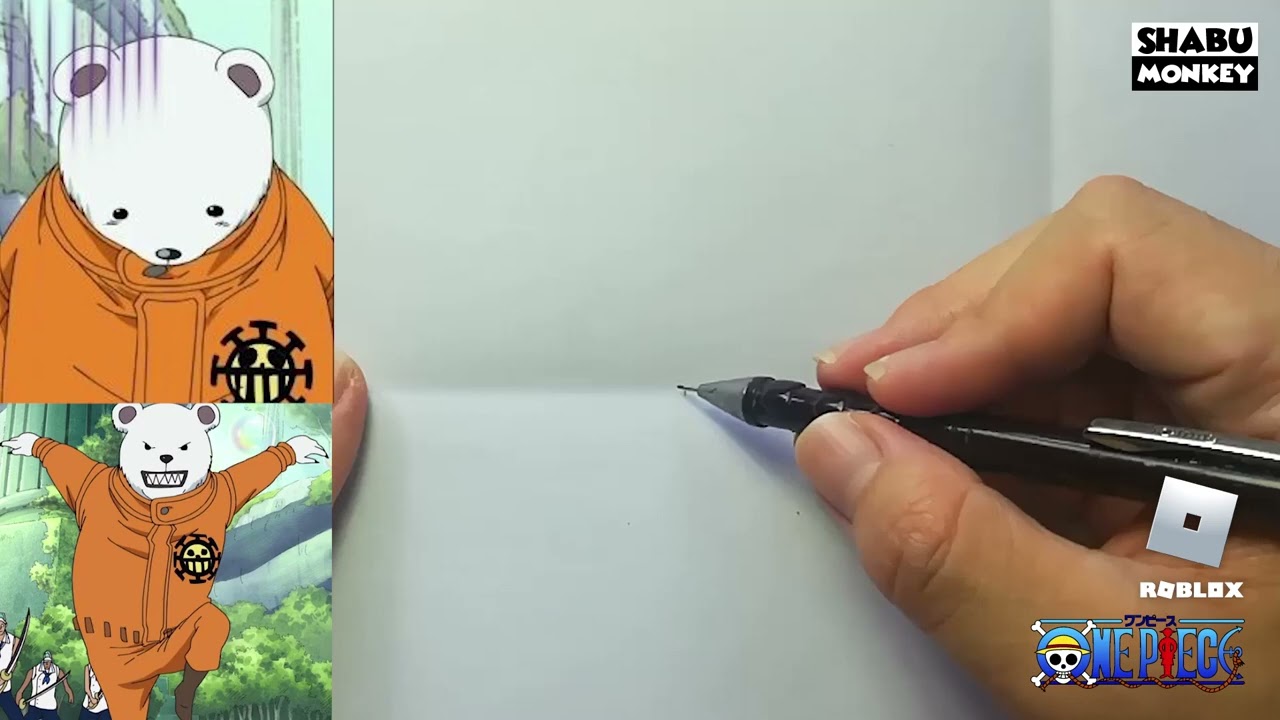 วาดรูปเปโปะ ลูกเรือของทราฟัลก้า ลอว์ How to draw Bepo from onepiece ...
