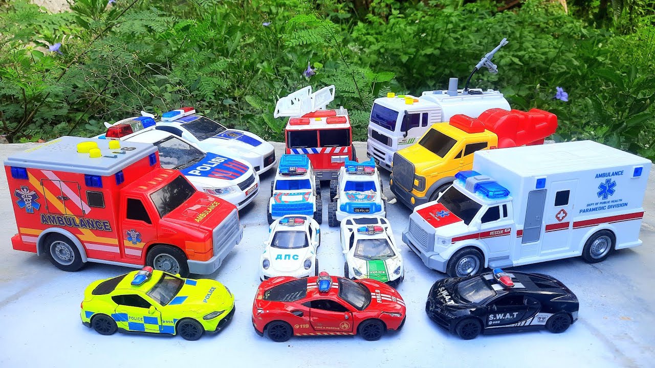 6. MENCARI DAN MENEMUKAN TUMPUKAN MOBIL BANYAK | POLICE CAR | RESCUE ...