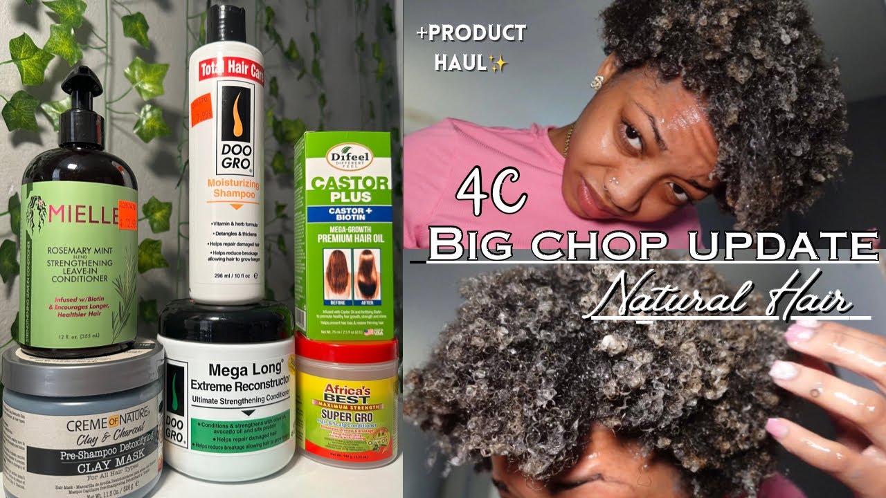 1 YEAR BIG CHOP UPDATE || trying new products on my natural 4c hair # ...