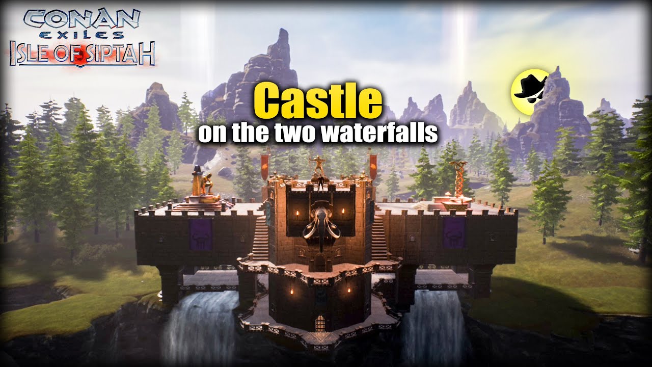 Castle on Two Waterfalls | Conan Exiles: Isle of Siptah - YouTube