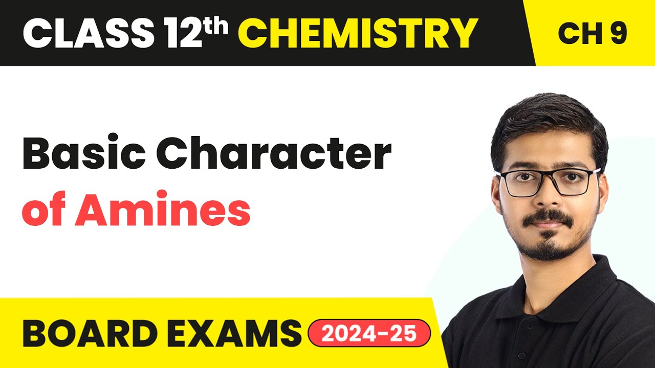 Basic Character of Amines - Amines | Class 12 Chemistry Chapter 9 ...