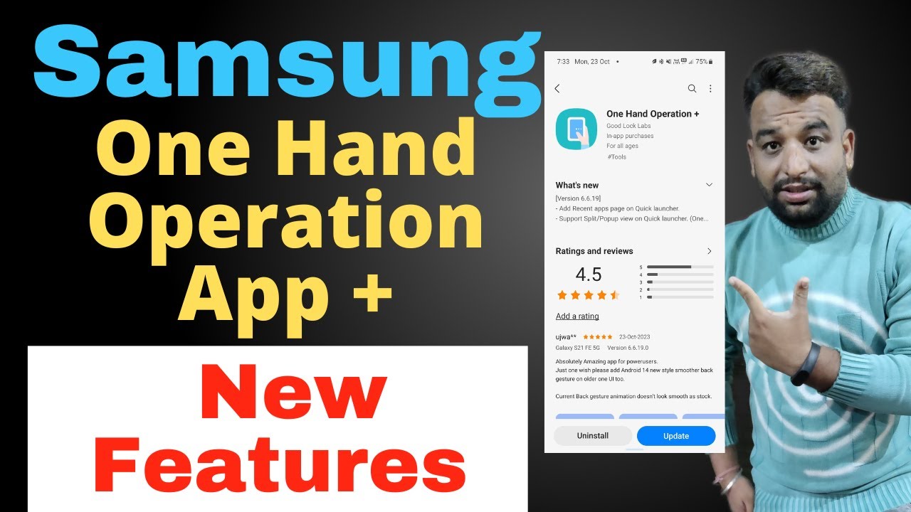 Samsung One Hand Operation App Plus New Update and Features 2023 - YouTube