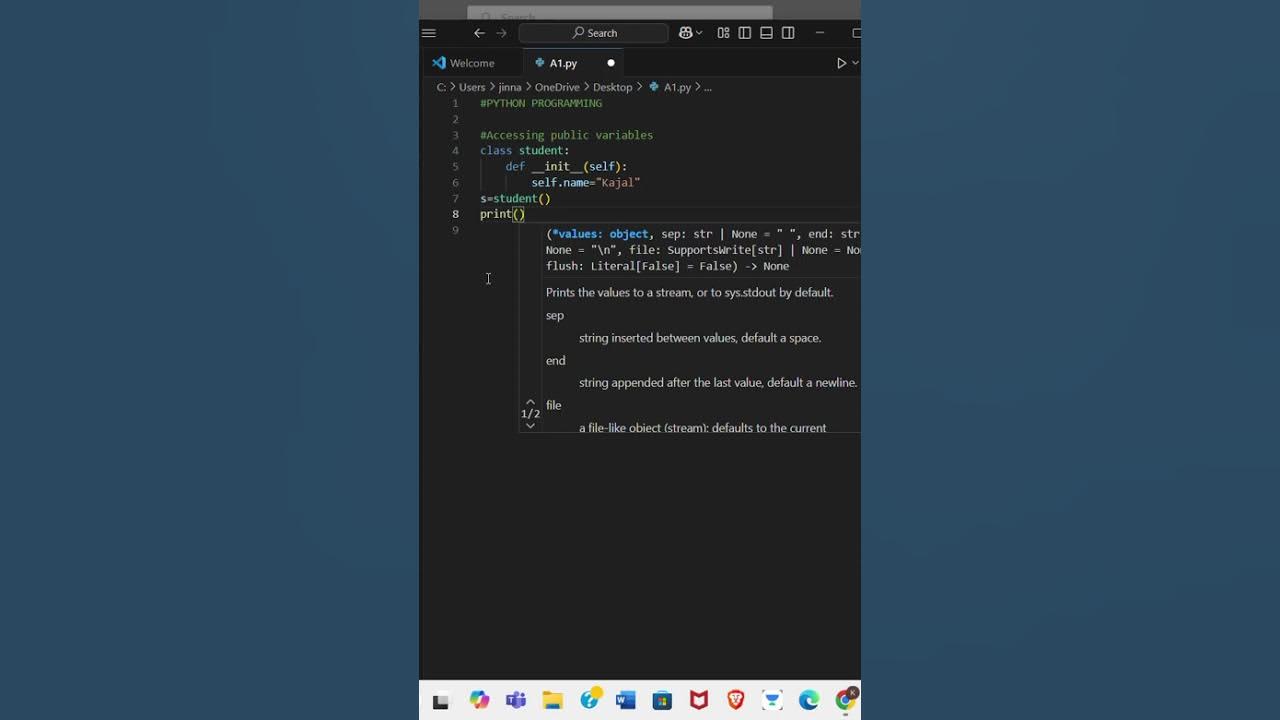 Accessing Public Variables in Python Code Explained with Example #Python #Coding #Programming ...