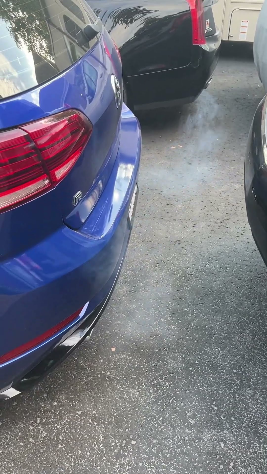 Golf R Mk7.5 start up smoke - YouTube