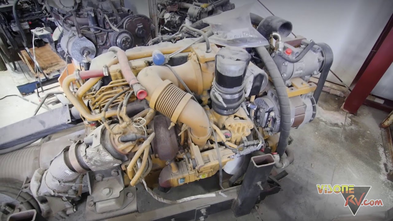 Caterpillar c9 emissions motor 425 hp diesel engine - FOR SALE - YouTube