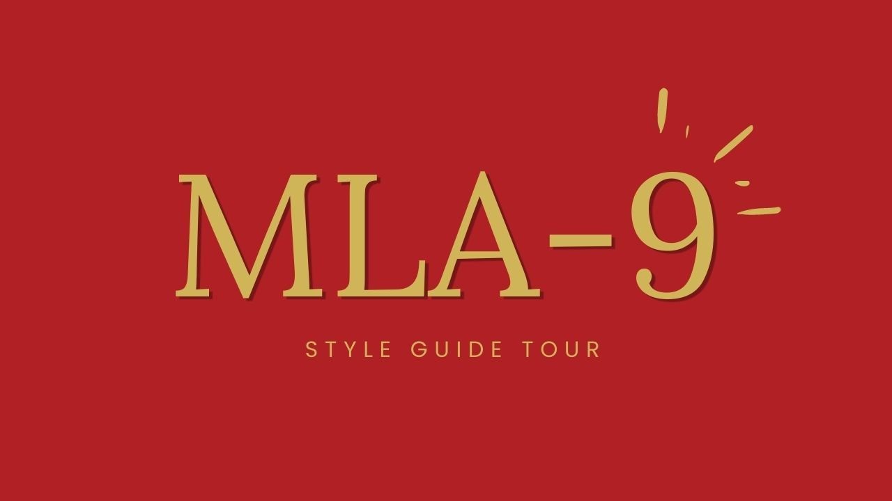 MLA-9 Style Guide Tour - YouTube