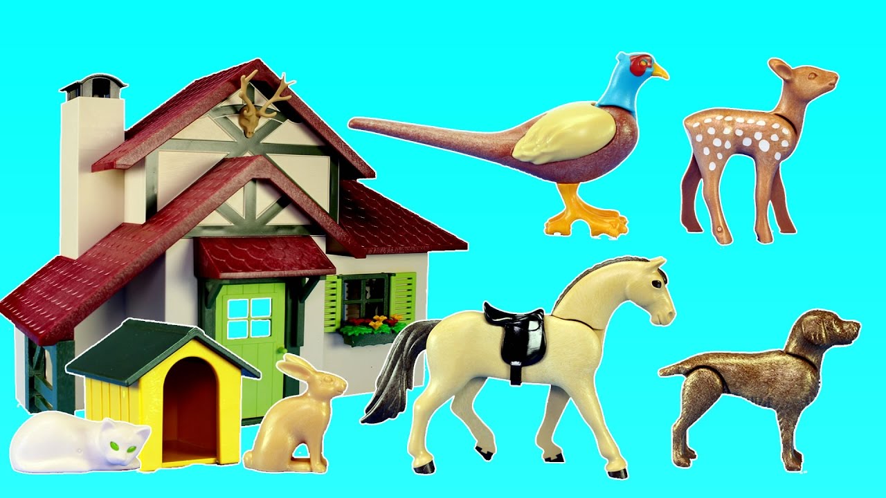 Playmobil Forest Ranger's House Building Toy Set with Animals Build ...