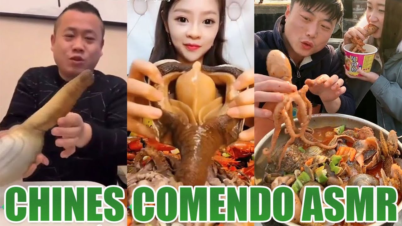Chines Comendo Comida ASMR Comida Chinesa I ASMR Comida Satisfatório I ...