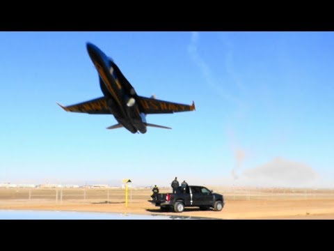Blue Angels spectacular low takeoff from El Centro !!! Camera is gone ...