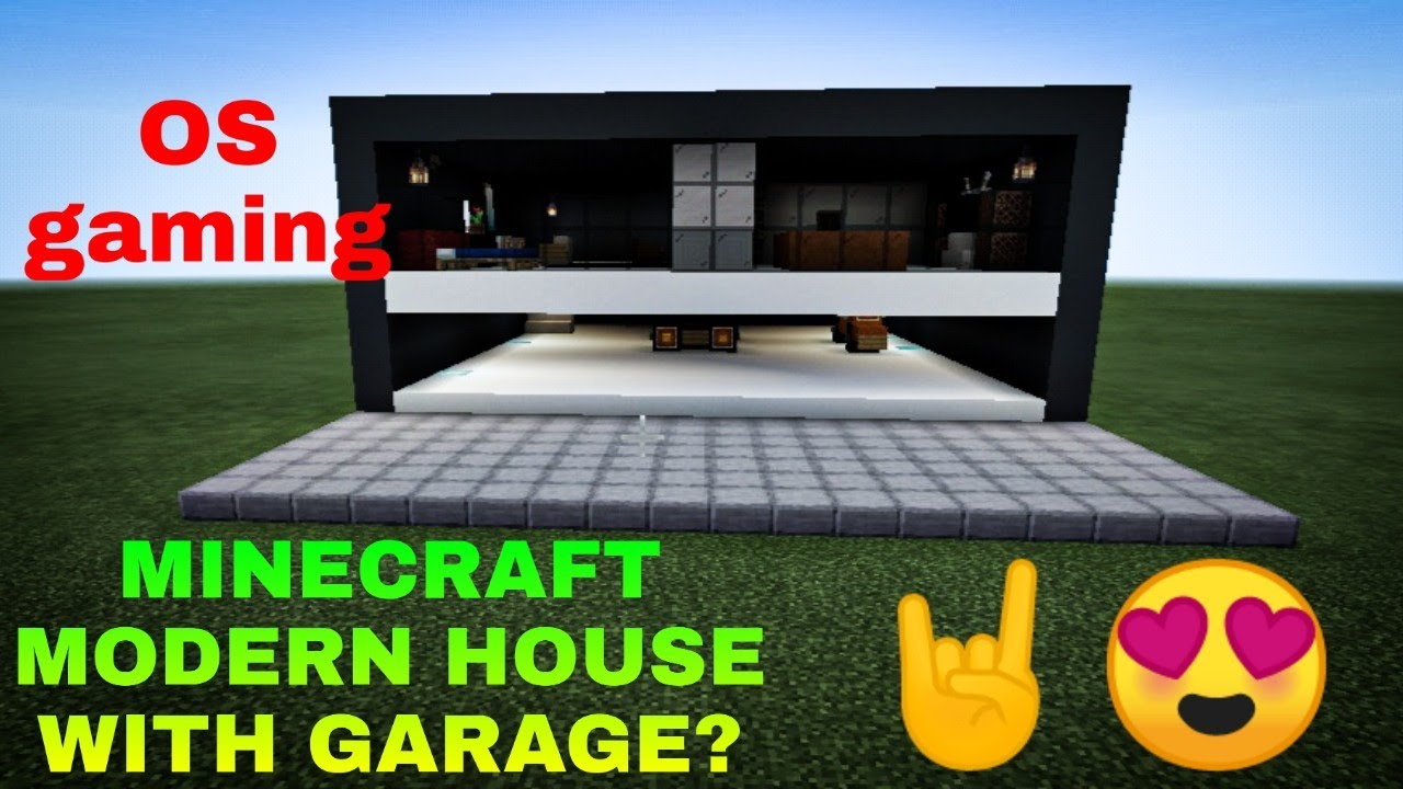 Minecraft Modern house with garage||Minecraft||os gaming - YouTube