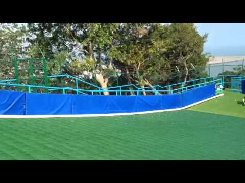 Grass sledding at Taipa Grande Nature Park near Macau International ...
