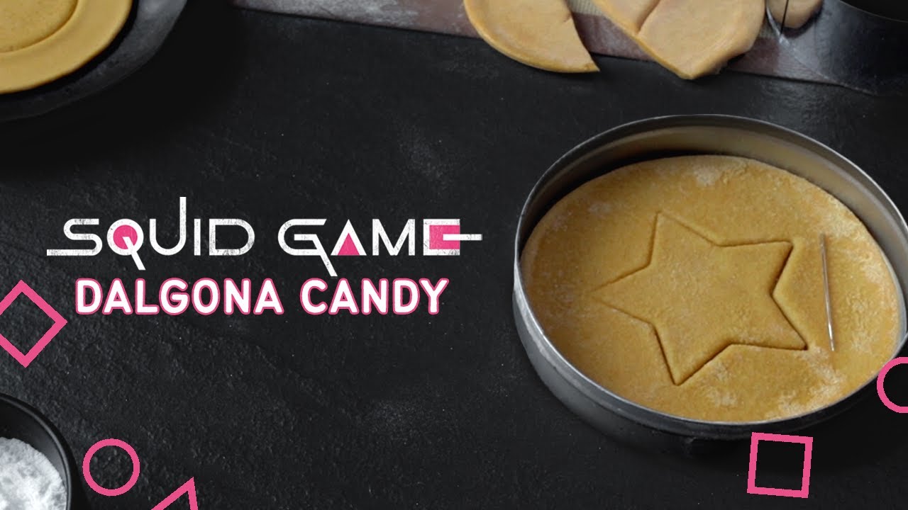 Squid Game Dalgona Honeycomb Candy - YouTube