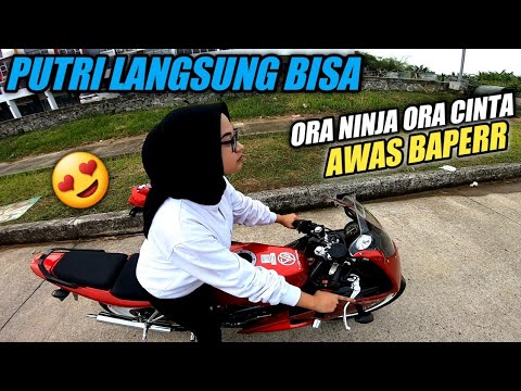 NGAJARIN PUTRI CANTIK BELAJAR MOTOR NINJA