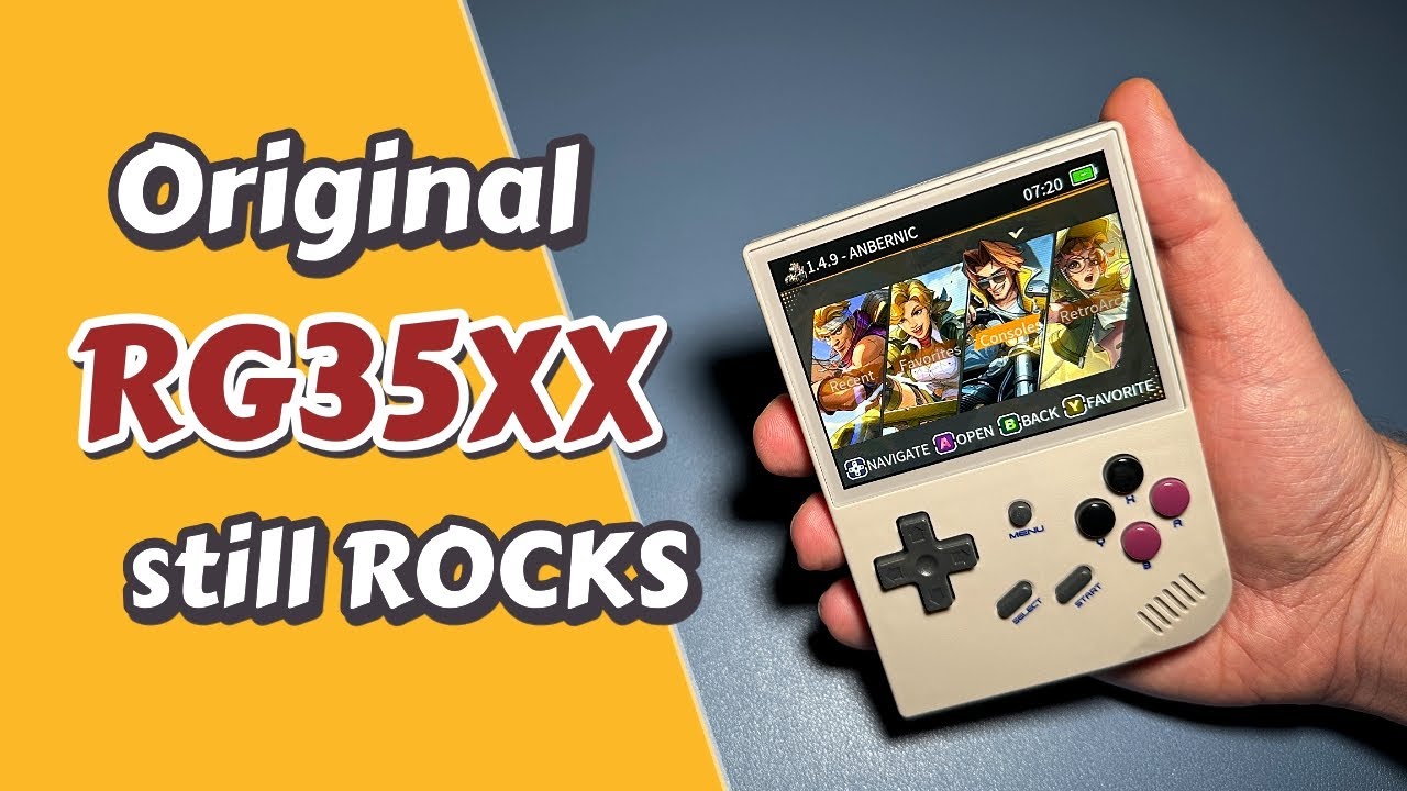 RG35XX - Unboxing | Size comparison | First power on | Switching to ...