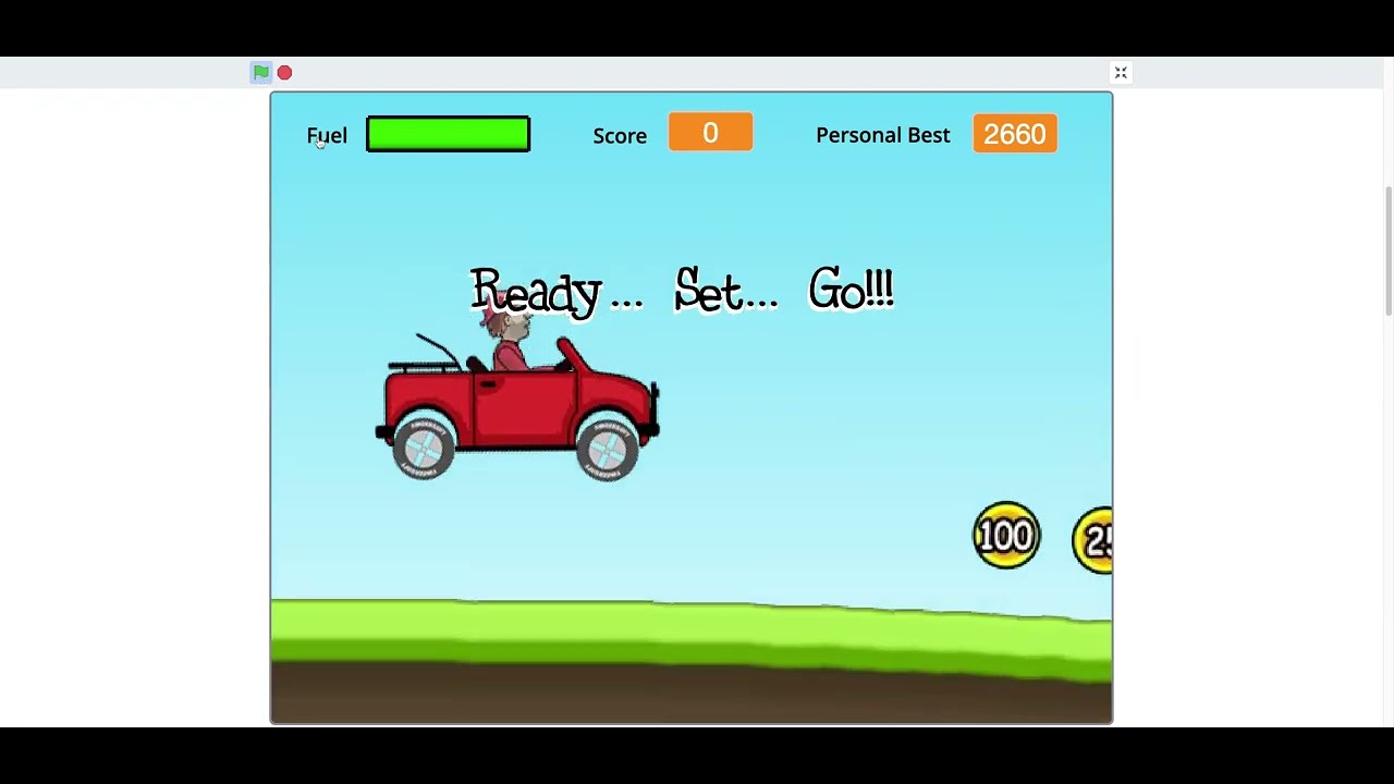 Scratch Hill climb Racing v1.0 medium vs fast vs slow - YouTube