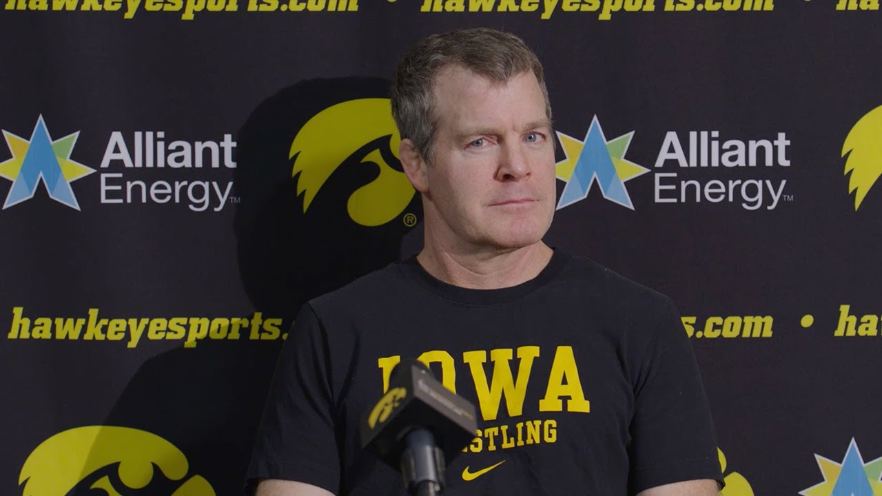 Tom Brands Press Conference Before Columbia Dual - YouTube