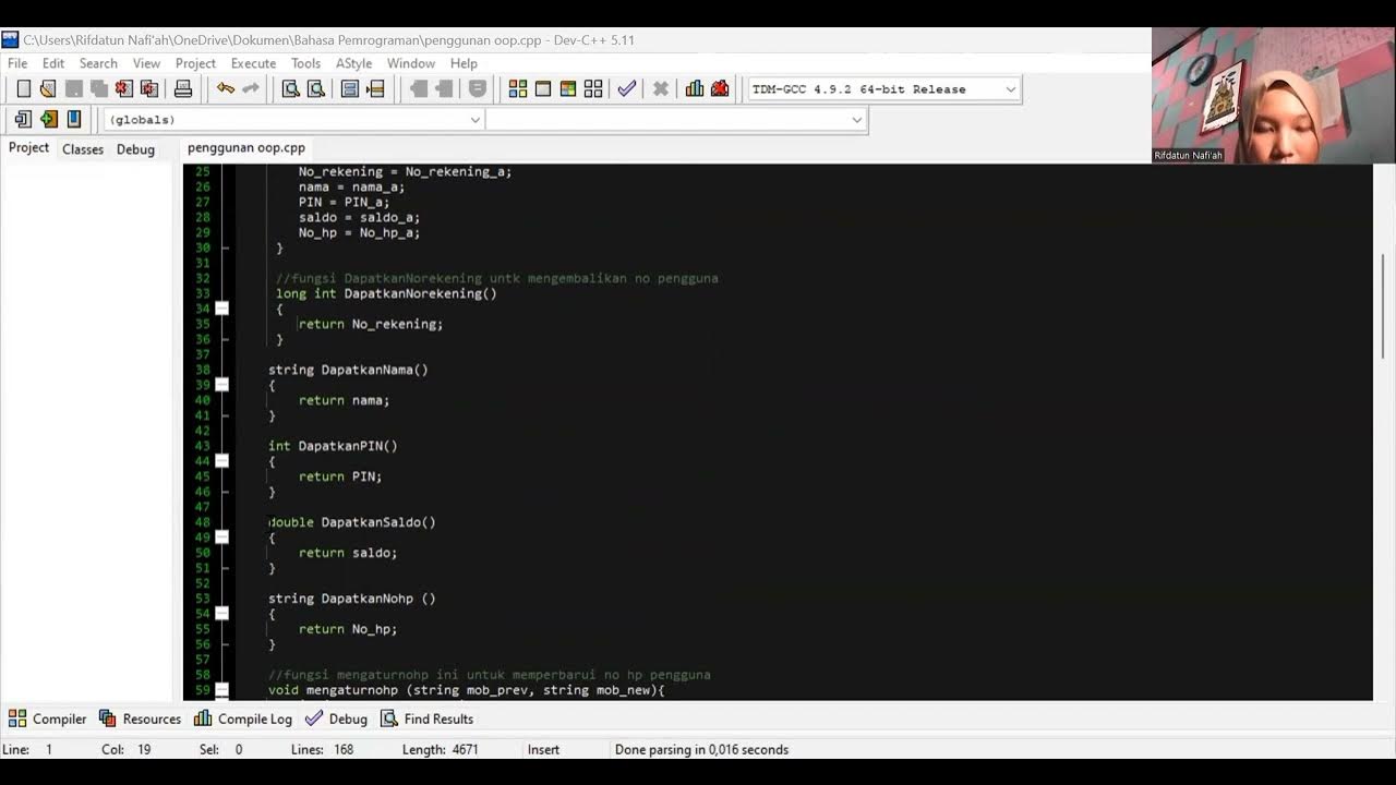 Membuat program ATM sederhana memggunakan OOP (C++) - YouTube