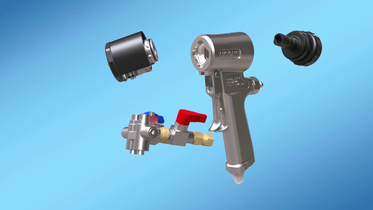 3D View of Fusion CS (Clear Shot) Spray Gun Parts - YouTube