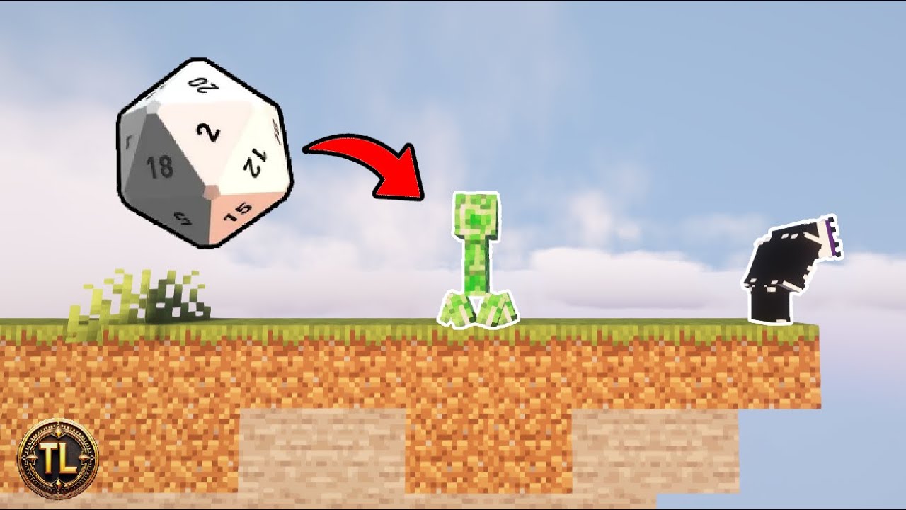 Minecraft, but a DICE controls our fate - YouTube