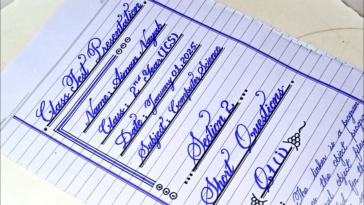 Paper Presentation Technique | Class Test Presentation | Computer Paper ...