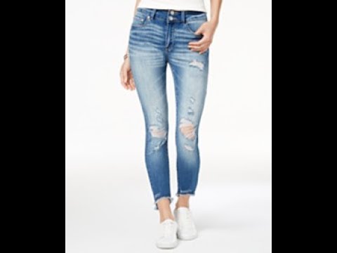 ripped jeans capri for girls - YouTube