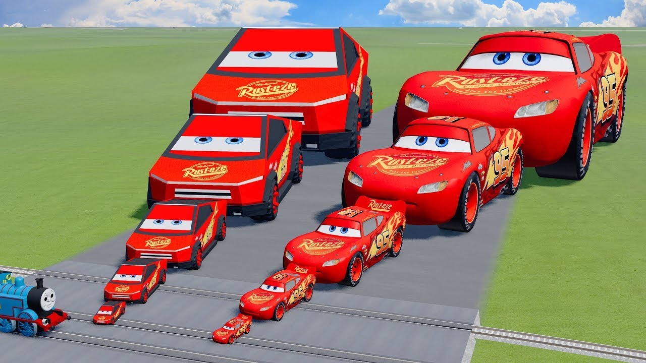 TRANSPORTING PIXAR CARS & FRUITS WITH COLORED & JOHN DEERE vs CLAAS vs ...