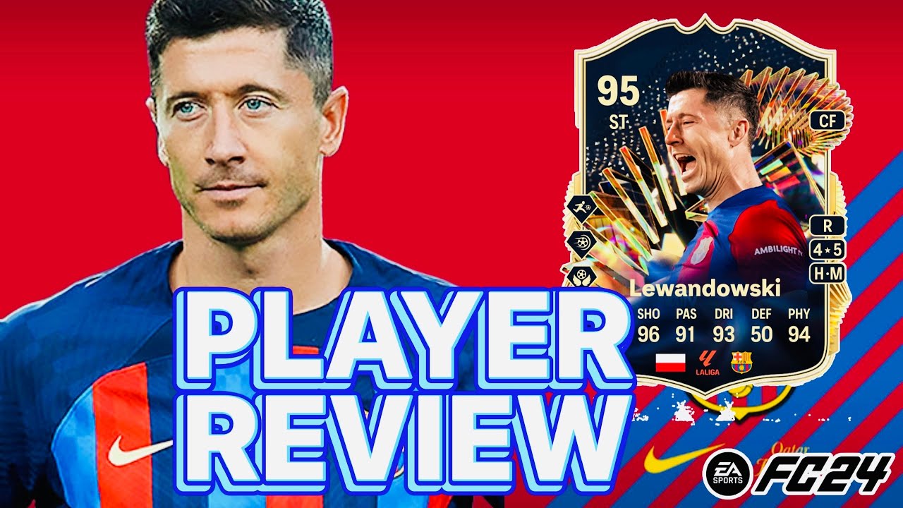 FC 24 - 95 TOTS LEWANDOWSKI PLAYER REVIEW - YouTube