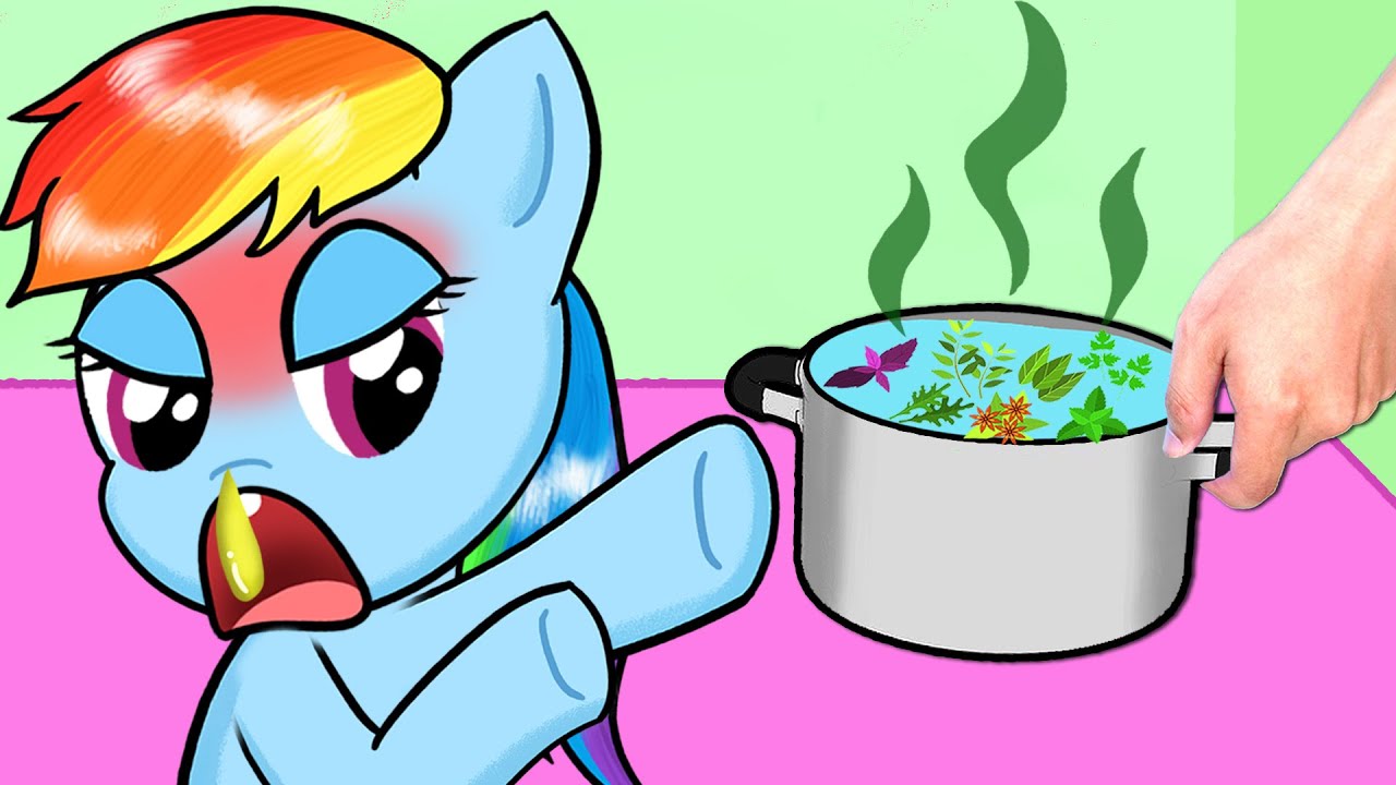 Taking Care of Rainbow Dash with the Flu - MY LITTLE PONY | Stop Motion ...