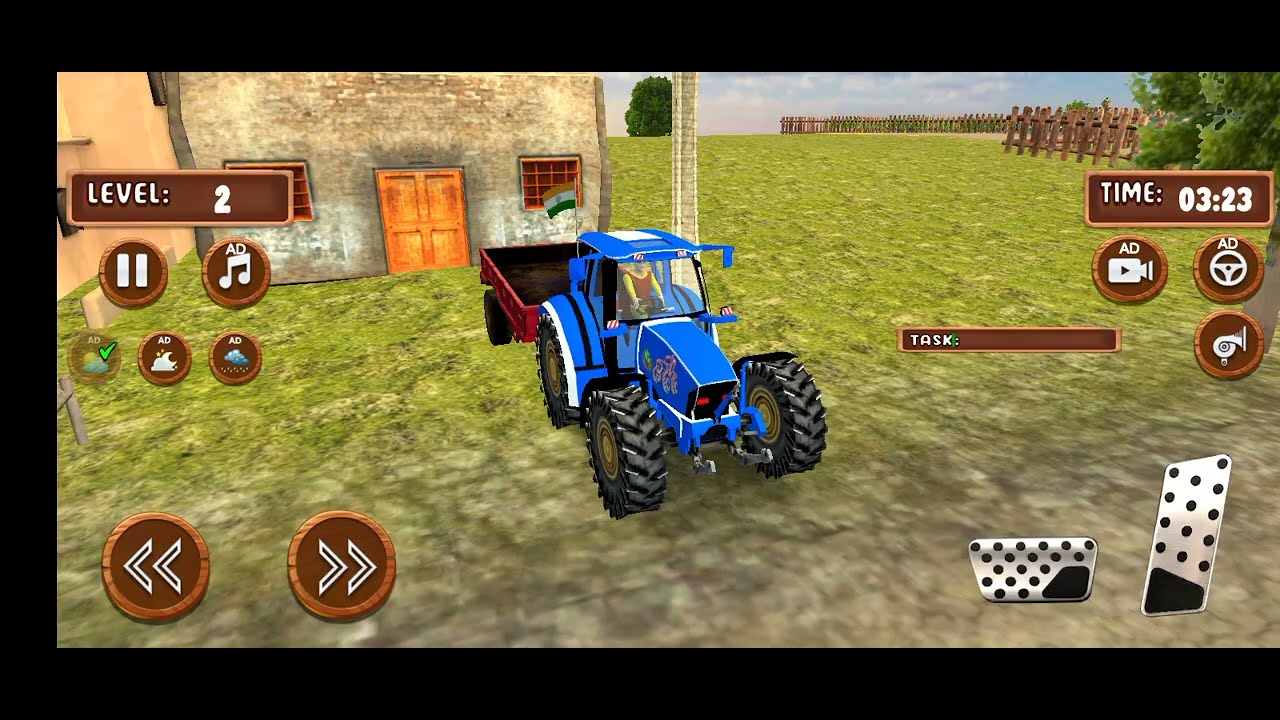 Indian tractor farming game ! acha vala game ! tractor farming game # ...