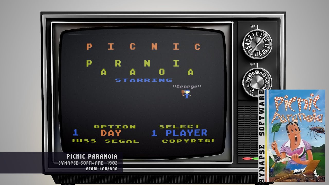 Picnic Paranoia - Synapse Software, 1982 - Atari 400/800 (4K) - YouTube