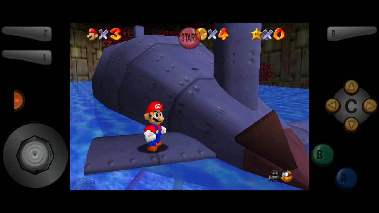 Mario 64 1 star with blj cheat code - YouTube