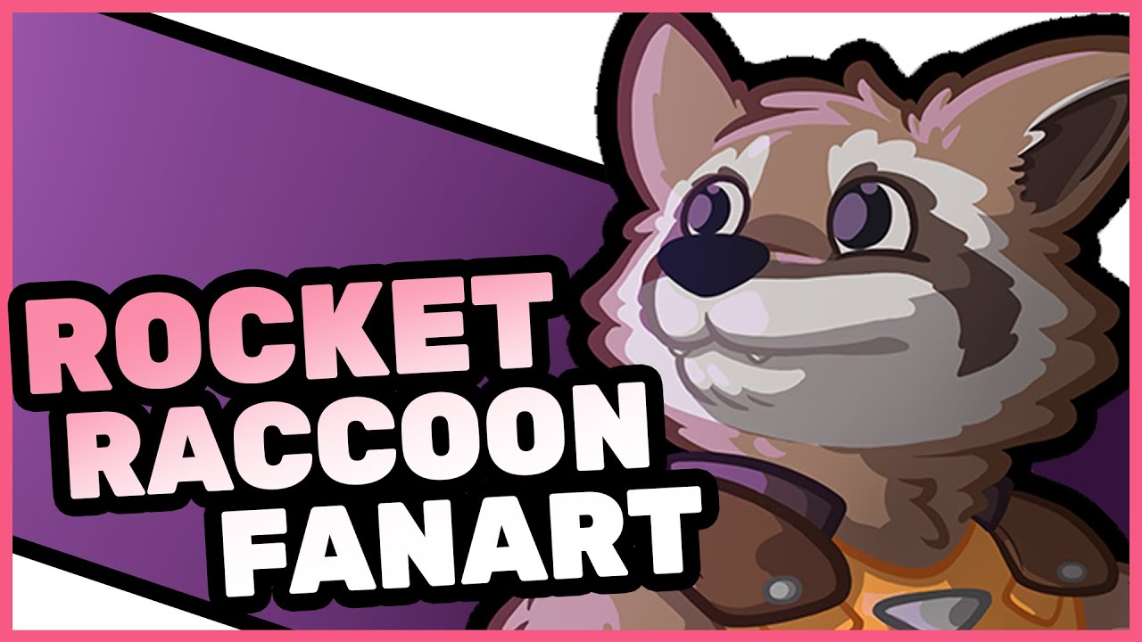 Rocket Raccoon Fanart 🔶 Digital Art Process 🔶 Furry Speedpaint - YouTube