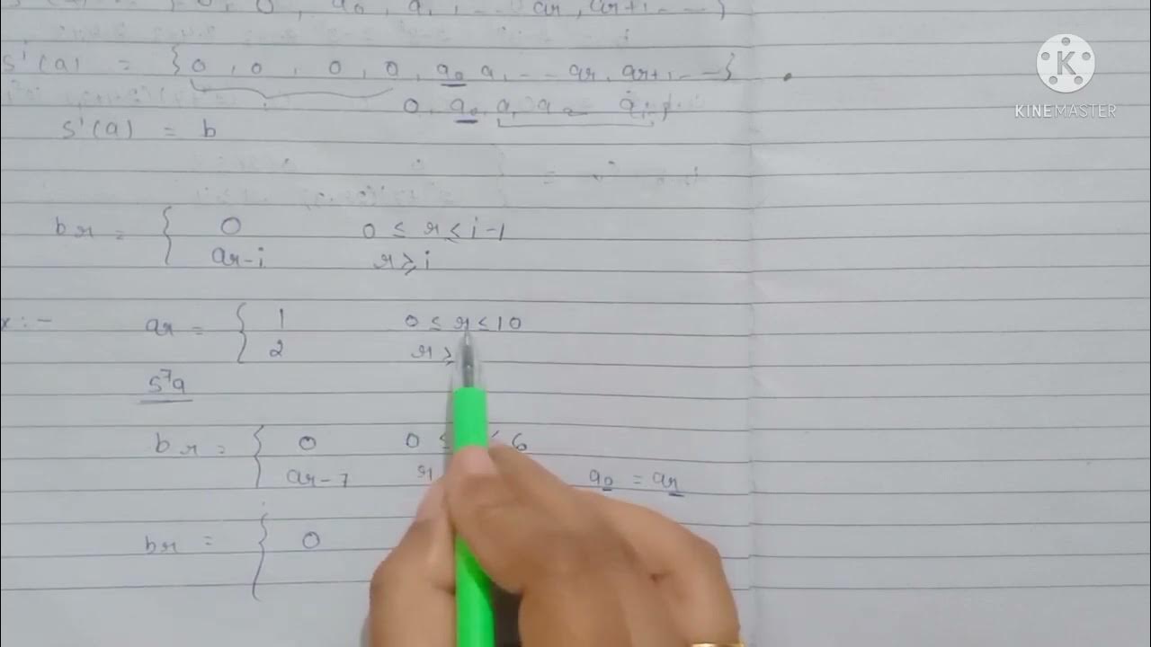 Numeric Function S I A Shift Operator Discrete Mathematics Unit 3 Bilaspur University Youtube