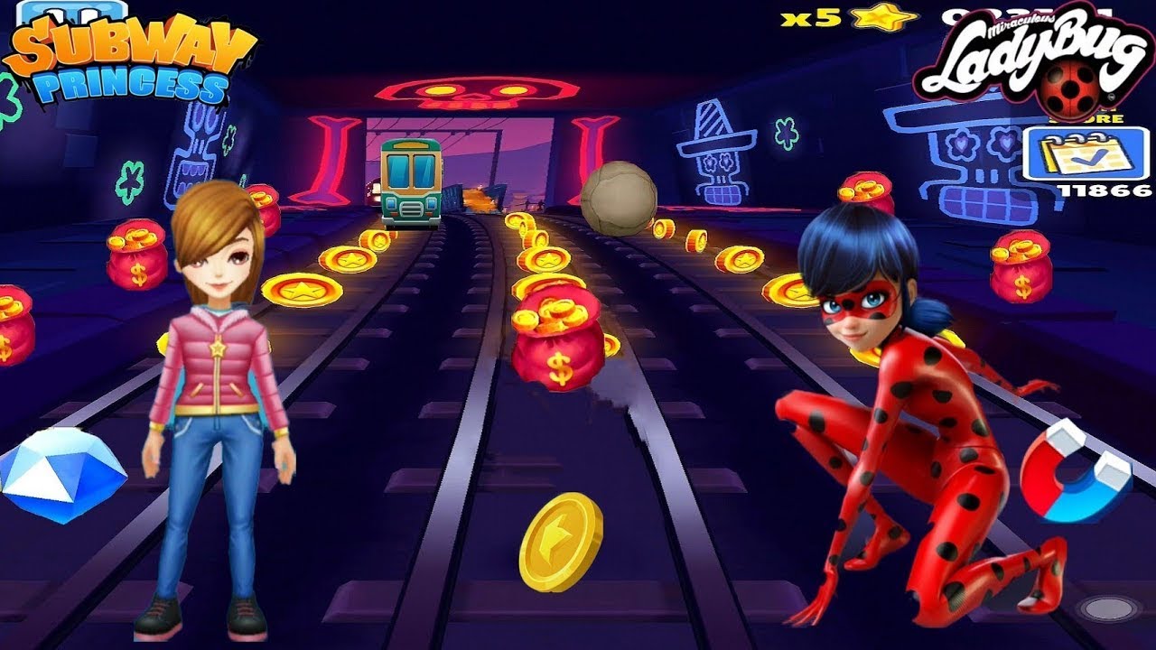 Subway Princess Runner & Miraculous Ladybug - NIGHT MODE ON!!!! Android ...