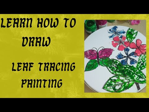learn how to draw leaf tracing painting||step by step drawing||leaf art ...