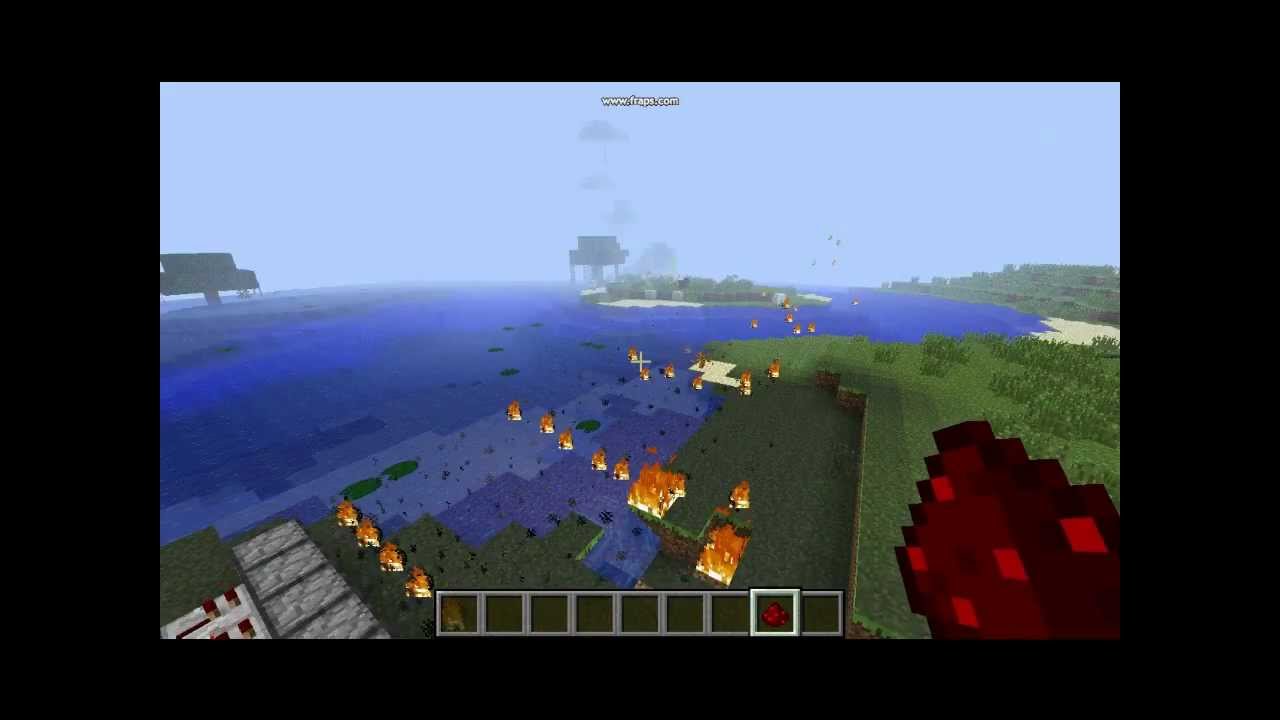 Minecraft full auto fire charge dispenser cannon - YouTube
