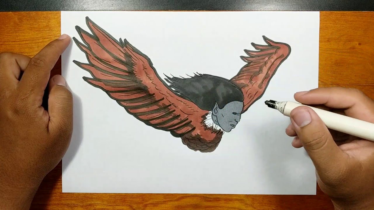 How to draw HARPY step by step - YouTube