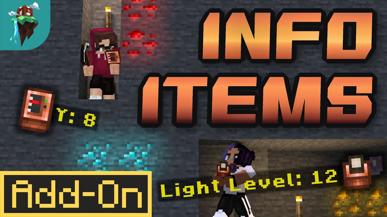 Info Items Add-On showcase - Minecraft Bedrock Edition - YouTube